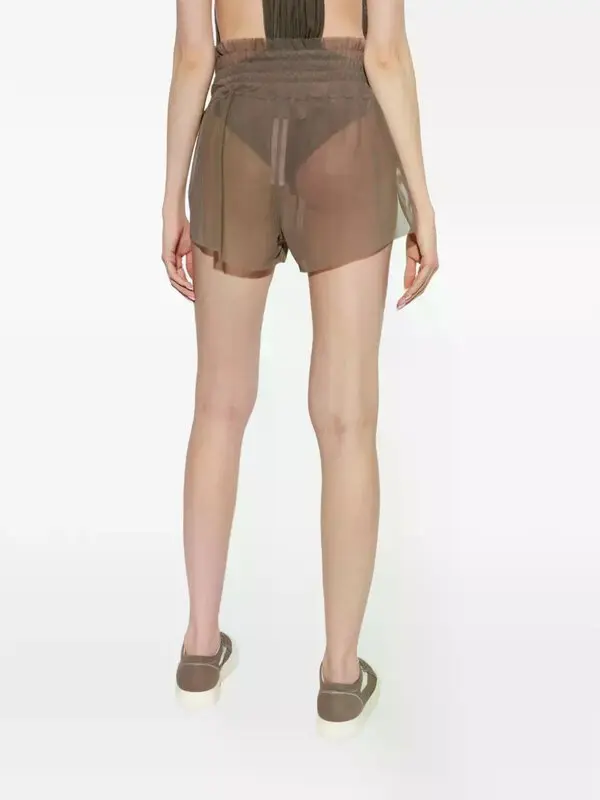 Rick Owens Shirred-detail Shorts - Brown