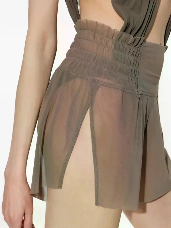 Rick Owens Shirred-detail Shorts - Brown