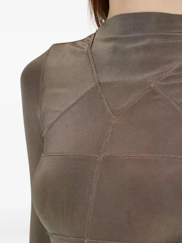 Rick Owens Long-sleeve Panelled T-shirt - Brown