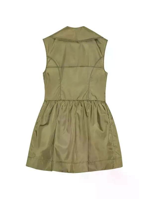 GANNI Collared Zipped Mini Dress