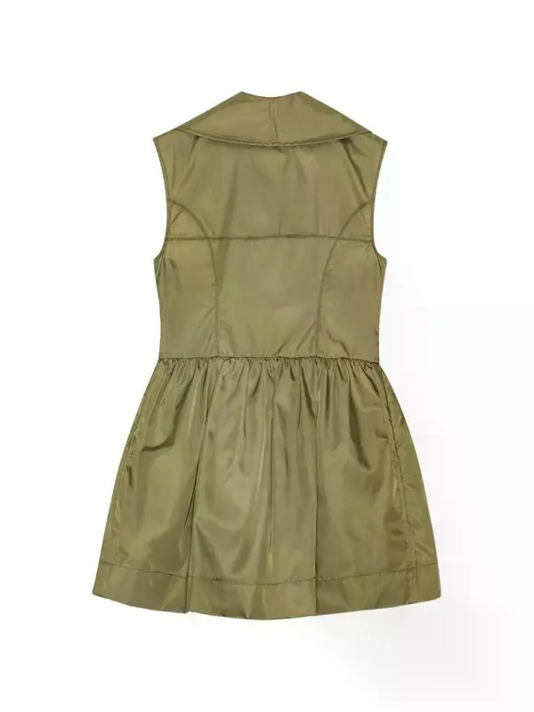 GANNI Collared Zipped Mini Dress