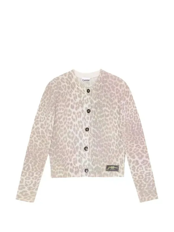 GANNI Leopard-printed Cardigan