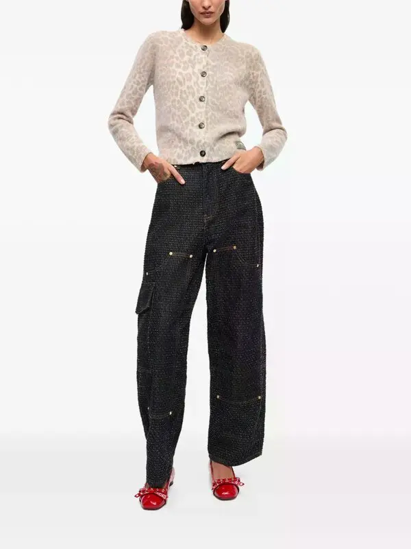 GANNI Leopard-printed Cardigan