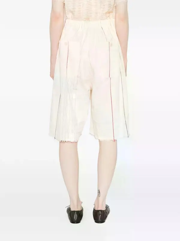 PDR PHISIQUE DU ROLE Pinstripe Frayed-hem Shorts