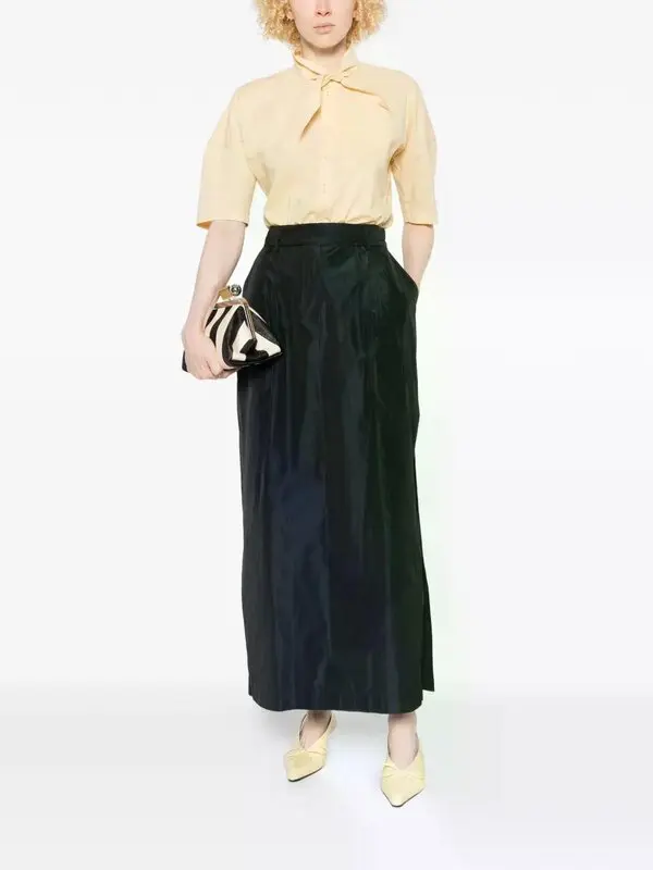 CO.GO Belt-loop Maxi Skirt - Blue