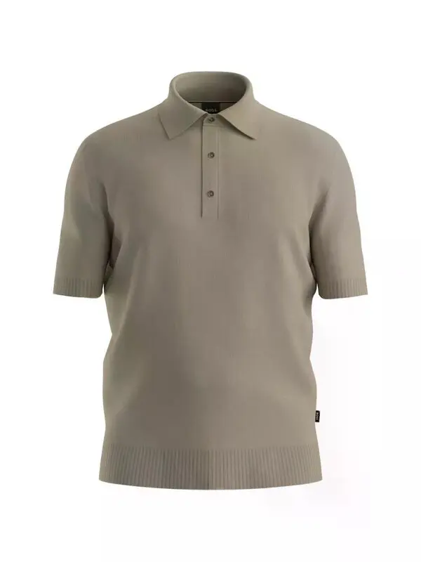 BOSS Buttoned Polo Shirt - Neutrals