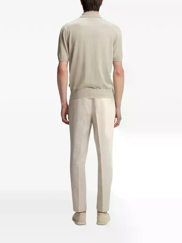 BOSS Knit Polo Shirt In Virgin Wool