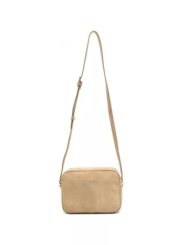 Patrizia Pepe Logo-plaque Suede Cross Body Bag