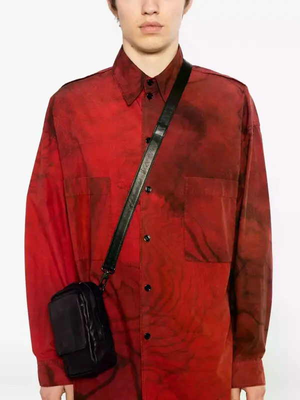 Yohji Yamamoto Scratch Leather Messenger Bag