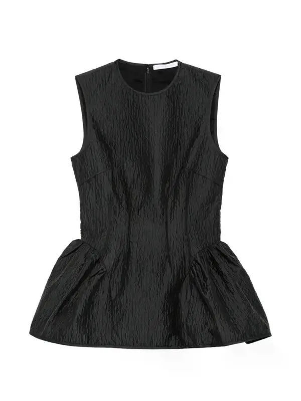 Cecilie Bahnsen Textured Peplum Top - Black