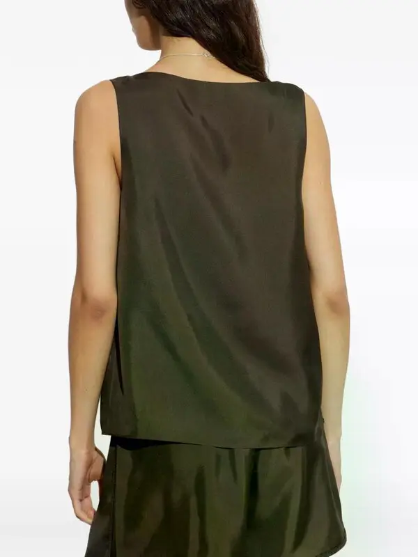 RÓHE Sleeveless Top - Brown