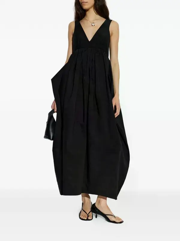 RÓHE V-neck Maxi Dress - Black