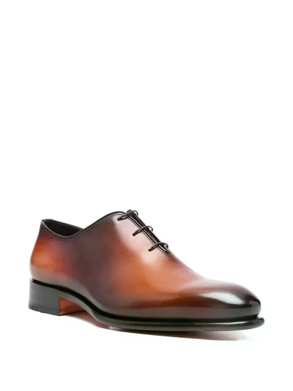 Santoni Lace-up Almond-toe Loafers