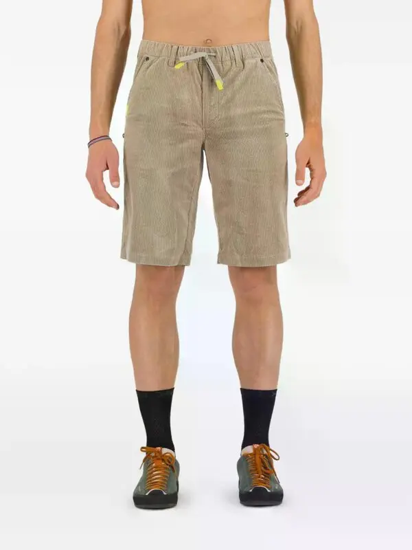 KARPOS Lares Drawstring-fastening Corduroy Shorts - Neutrals