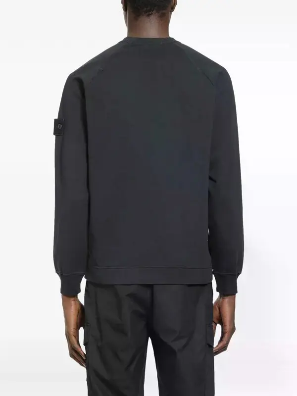 Stone Island Ghost Patch Crew-neck Sweatshirt - Black