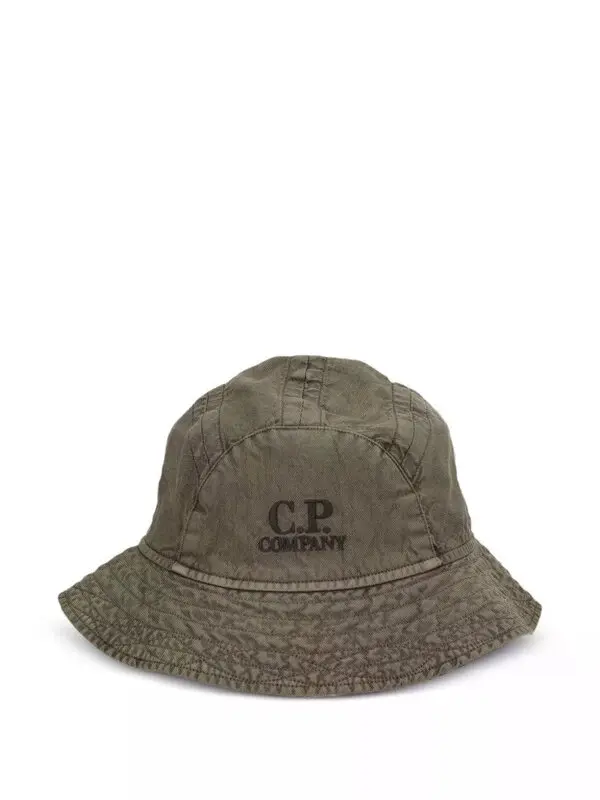 C.P. COMPANY Logo Embroidered Bucket Hat - Green