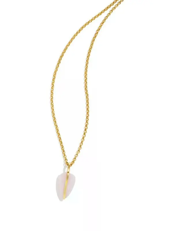 BY PARIAH 14ct Chain Necklace With Opal Pendant