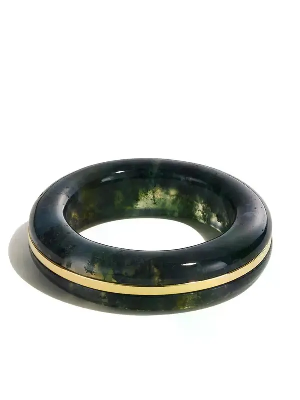 BY PARIAH 14k Gold Moss Agate Ring - Green
