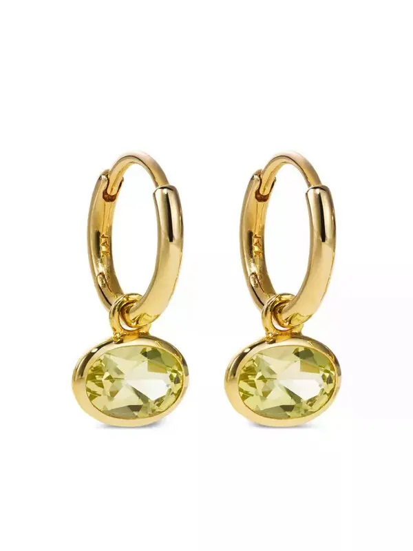 BY PARIAH 14k Orbit Quartz Hoop Earrings - Gold
