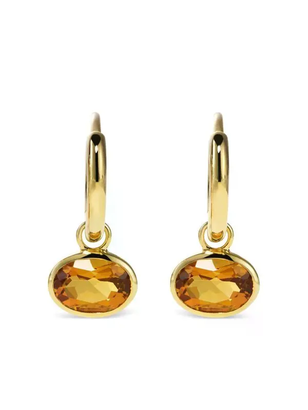 BY PARIAH 14k Orbit Citrine Hoop Earrings - Gold