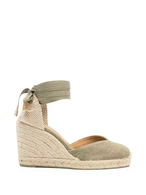 CastaÑer Chiara Ankle Tie Espadrilles - Green