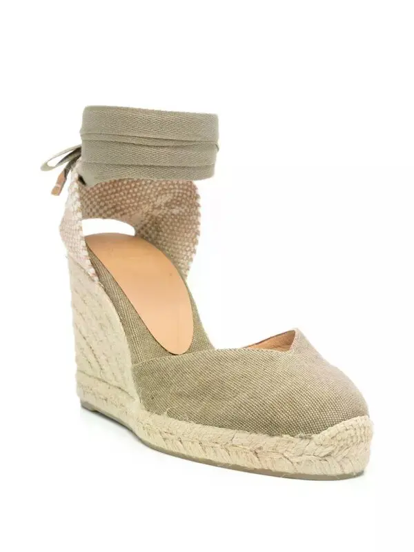 CastaÑer Chiara Ankle Tie Espadrilles - Green