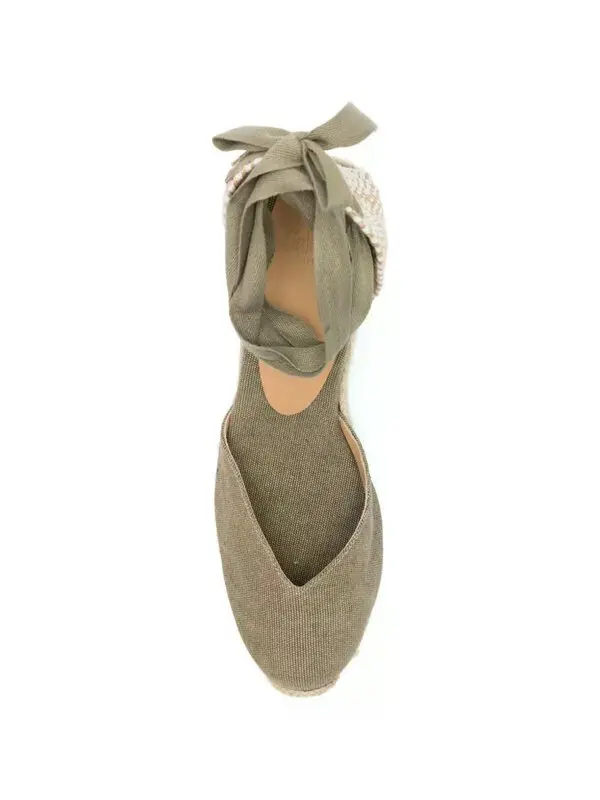 CastaÑer Chiara Ankle Tie Espadrilles - Green