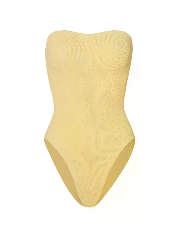 Hunza G Brooke Bandeau One-piece Swimsuit - Yellow