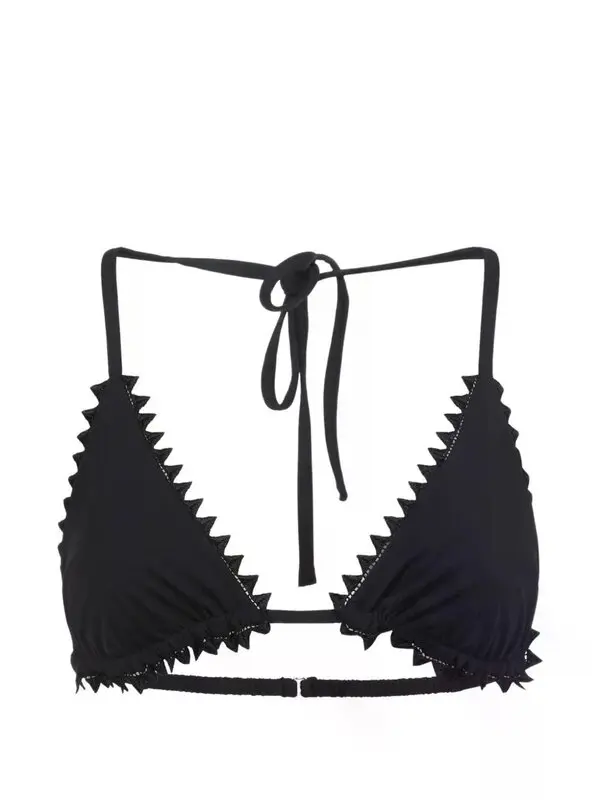 Jacquemus Le Haut De Maillot Picot Bikini Top - Black