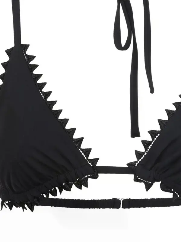 Jacquemus Le Picot Bikini Top - Black