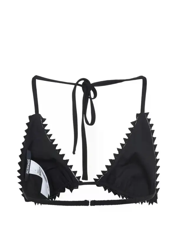 Jacquemus The Picot Bikini Top - Black