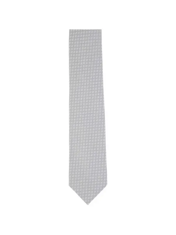 BARBA NAPOLI Patterned Neck Tie - Grey