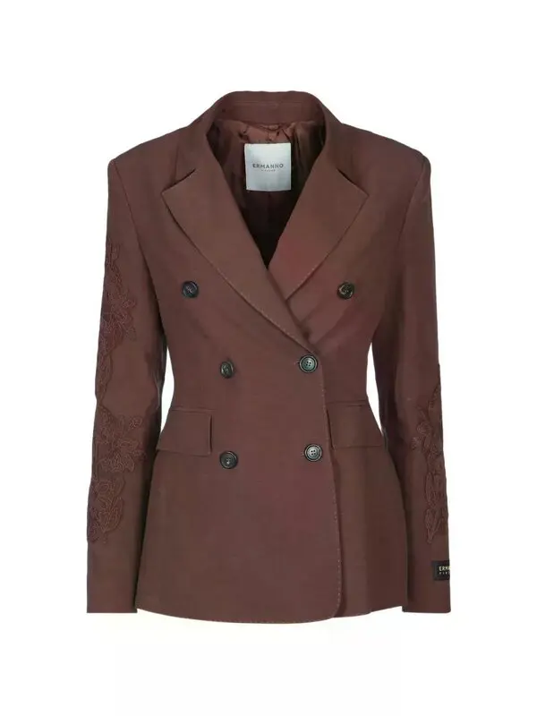 ERMANNO FIRENZE Double-breasted Blazer - Brown