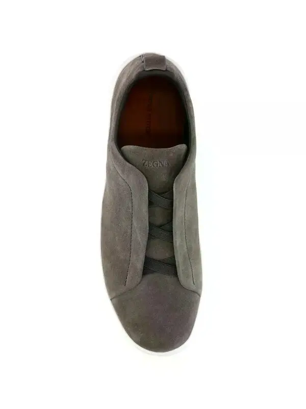 Zegna Leather Sneakers - Grey