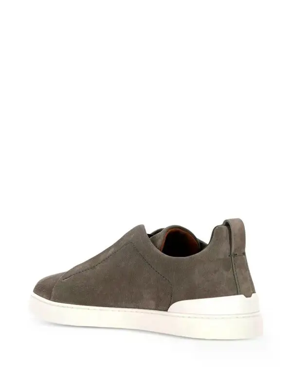 Zegna Leather Sneakers - Grey