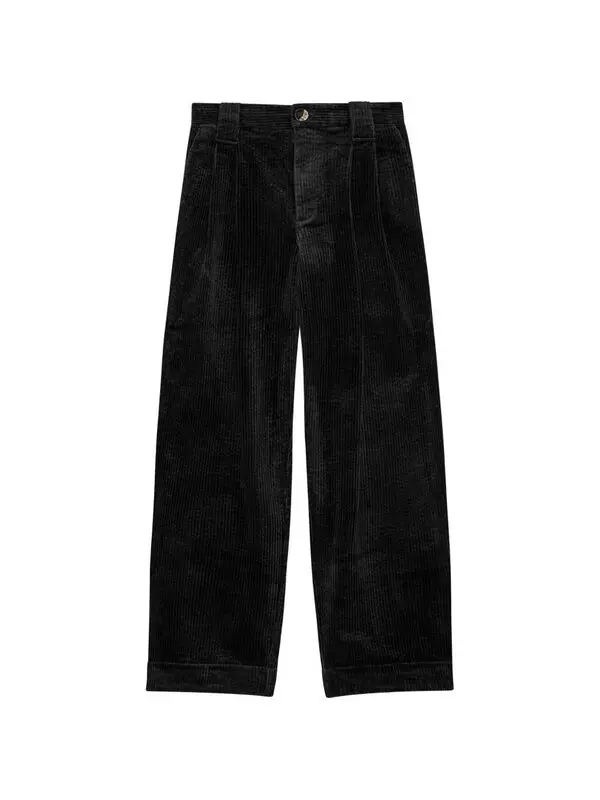 GANNI Pleated Corduroy Trousers