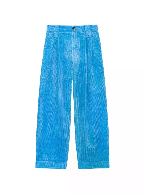 GANNI Pleated Corduroy Trousers