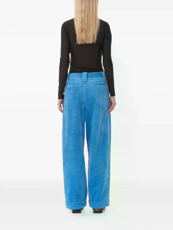GANNI Pleated Corduroy Trousers