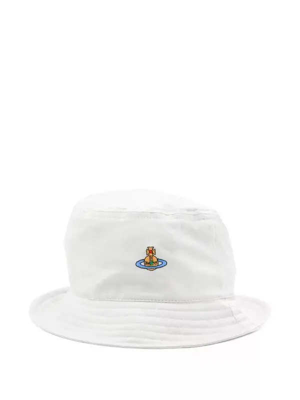 VIVIENNE WESTWOOD Embroidered Bucket Hat - White