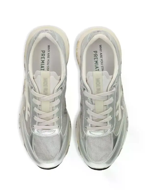 Premiata Mesh Panelled Sneakers - Silver