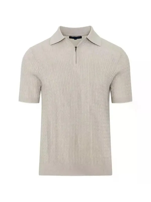 PATRICK ASSARAF Half-zip Polo Shirt - Grey
