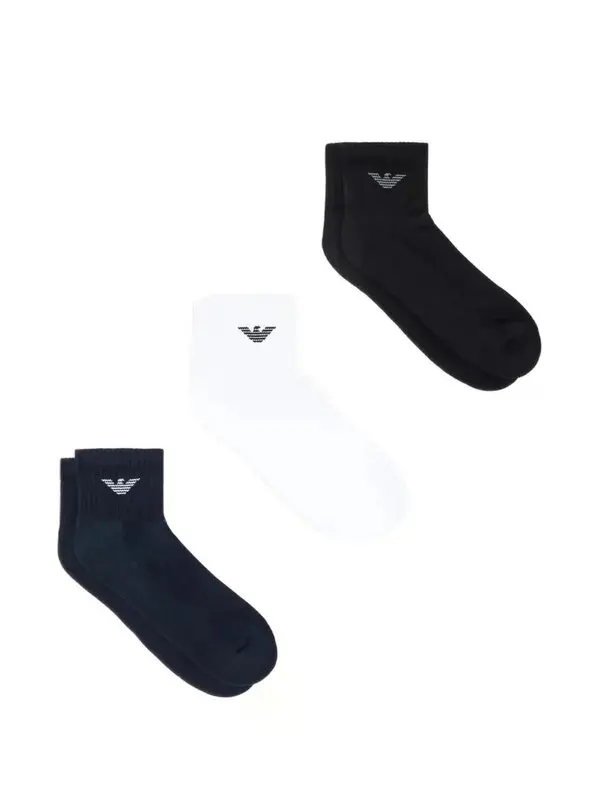 Emporio Armani Logo Socks Set - Black