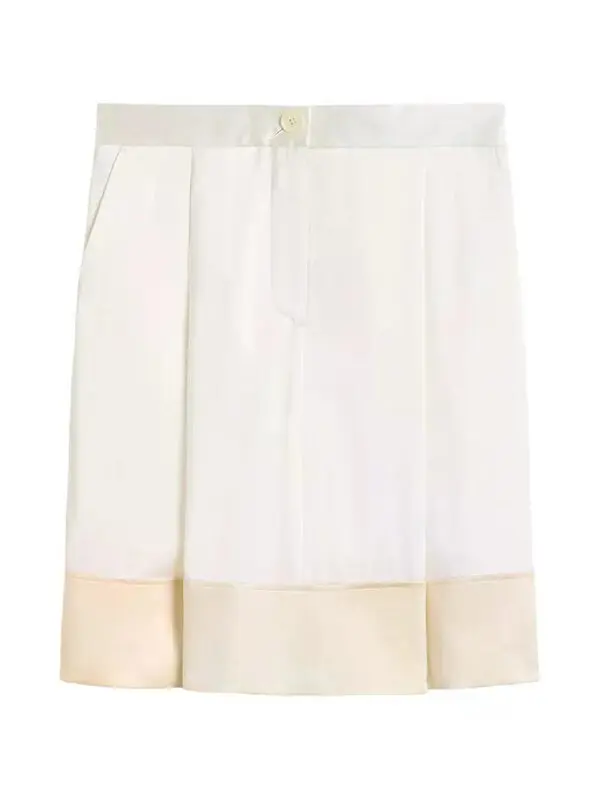TOTEME Buttoned Colorblock Skirt - Ivory