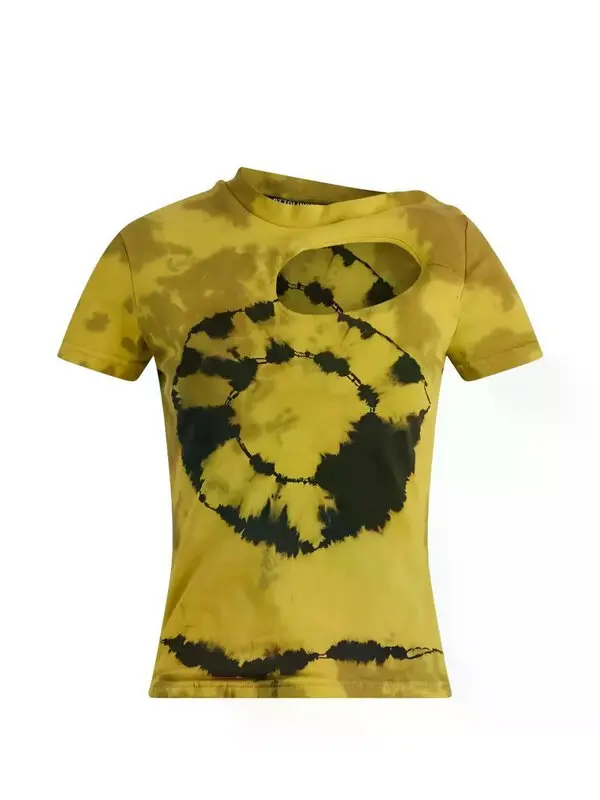 Ottolinger Cut-out Printed T-shirt - Yellow