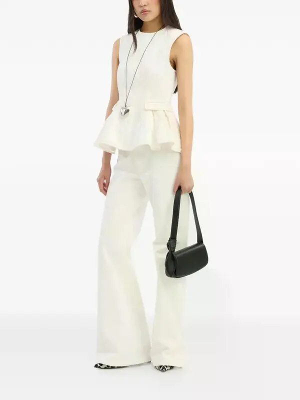 ROTATE BY BIRGER CHRISTENSEN Peplum Sleeveless Blouse