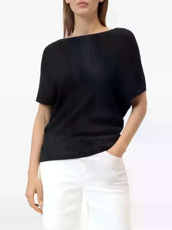 Closed Crew-neck Batwing Sweater
