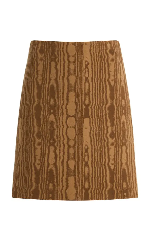 HIGH SPORT Ava Moiré Mini Skirt - Neutral