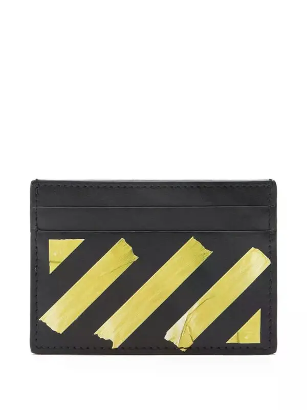 Off-White Diagonal-tape Card Case - Black