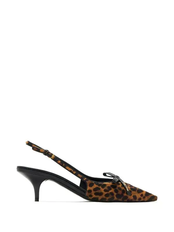 Miu Miu Leopard-print Slingback Pumps