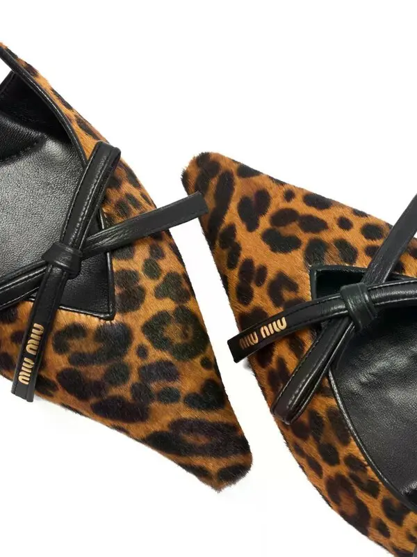 Miu Miu Leopard-print Slingback Pumps